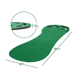 Kidney-shaped Rubber Base Golf Putting Mat Indoor Mini Golf Putting ...