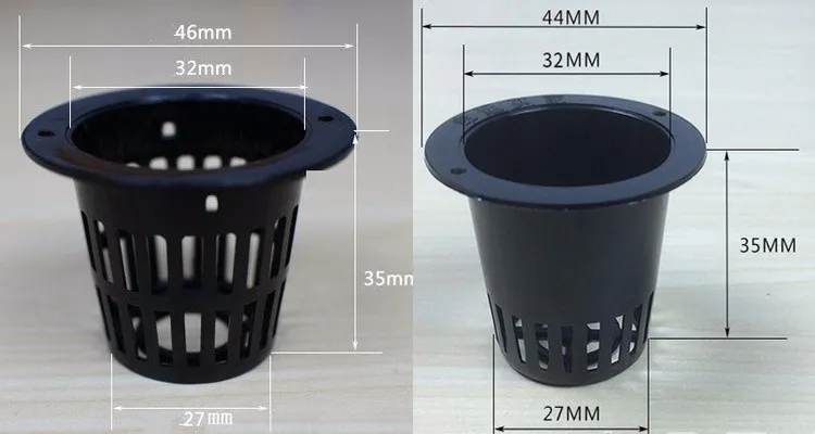 Competitive Manufacturer Pp Clear And Black Slotted Mesh Net Pot For ...