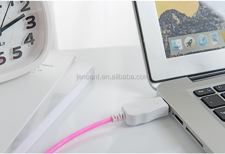 1m 3feet Type-c Type c Flowing Light up LED Fast Charging Charger Light ...