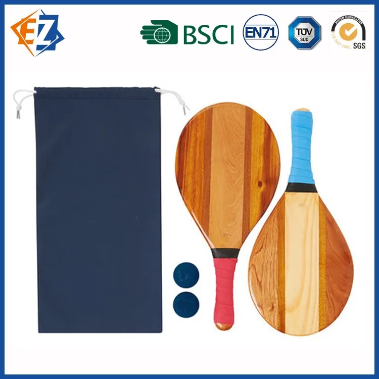 Promotional Beach Tennis Racket Bat Wood Games - Fun & Durability