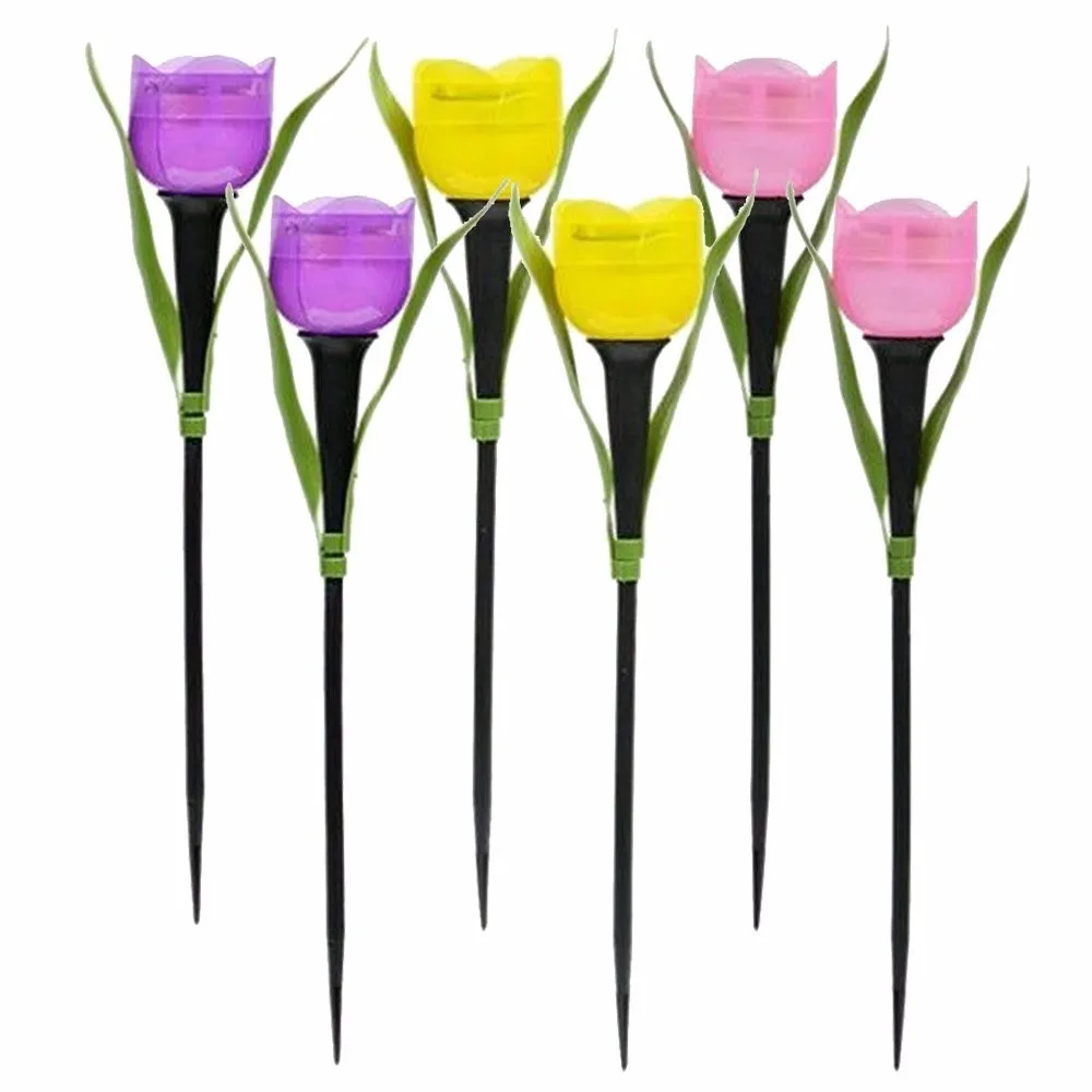 Led Tulip Garden Stake Flowers Decorative Lights - Buy Solar Led Garden ...