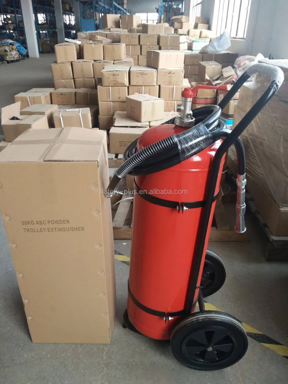 10KG 25KG 30KG 50KG CO2 Wheeled Fire Extinguishers - Safety Plus