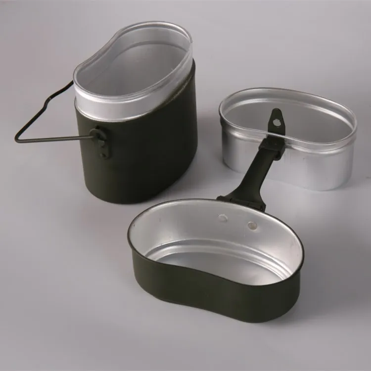 Hot Sale Aluminium Mess Tin Lunch Box Three in One for Outdoor Picnic ...