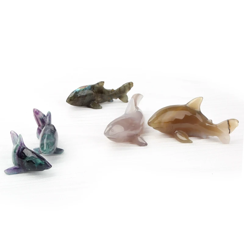 Sales Natural Crystal Crafts,Hand Carved Stones,Shark Fish Shape Stone ...