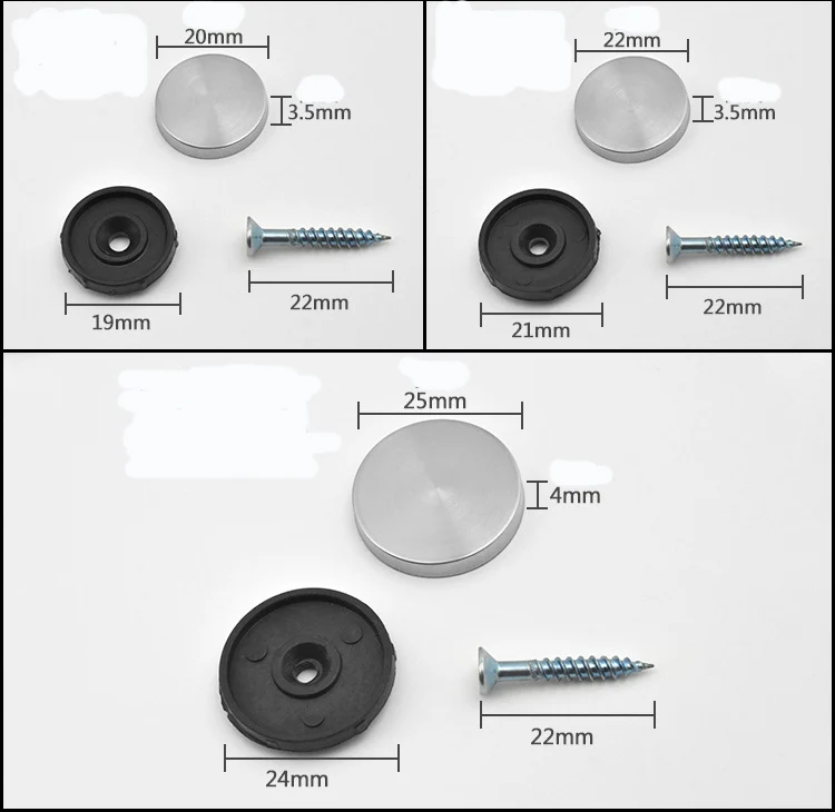 High Quality Brushed Mirror Screw Decorative Cap - Buy Mirror Screw ...