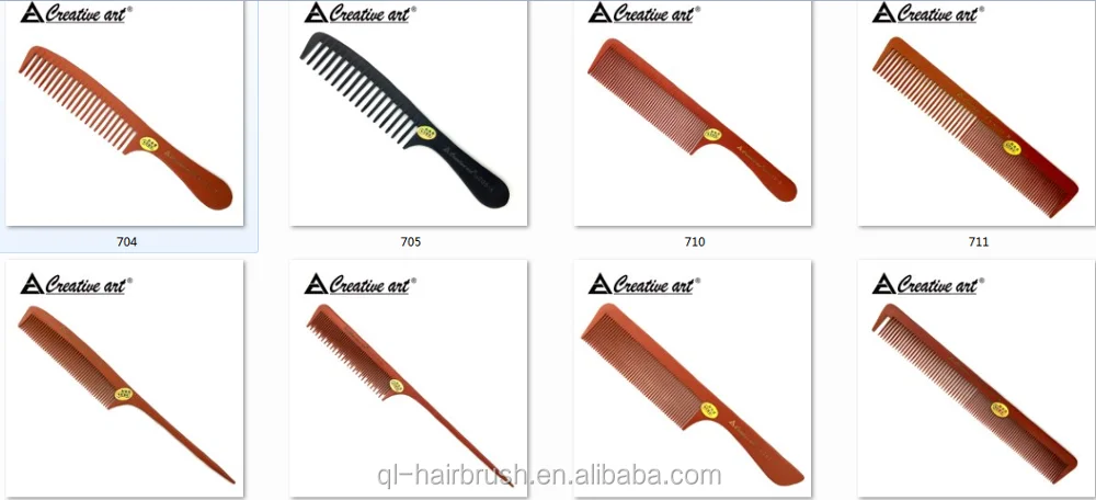 Salon Comb Professional Plastic Hair Comb with Razor Blades