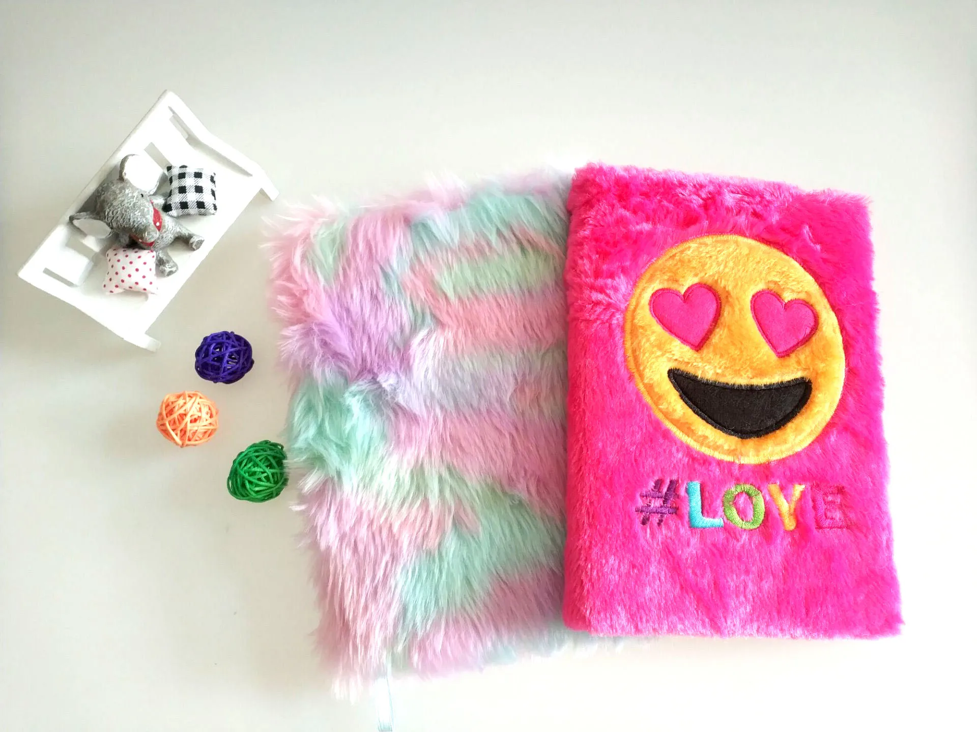 New Design Kids Popular Cartoon Fluffy Hardcover Notebook