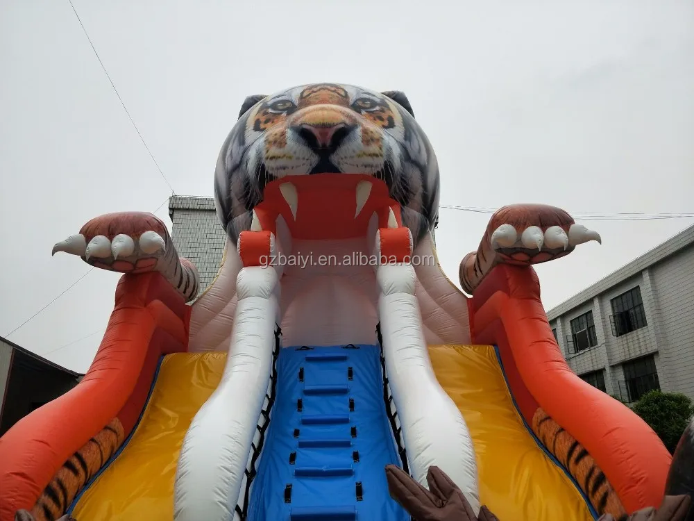 2018 New Custom Factory Direct tiger Inflatable Slides, Dry Slides ...