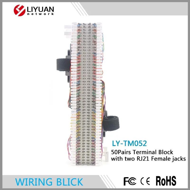 66m 50 Pairs Terminal Block With 2 Rj21 Jack Network Interface Block ...