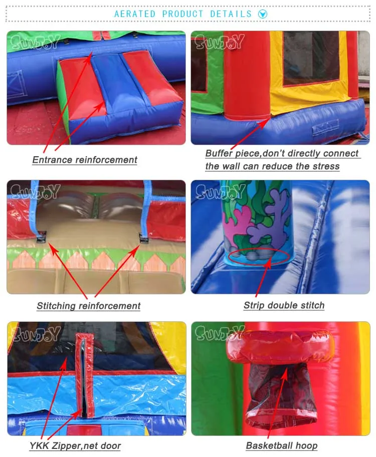 Sunjoy new design giant indoor inflatable theme park blow up castle ...