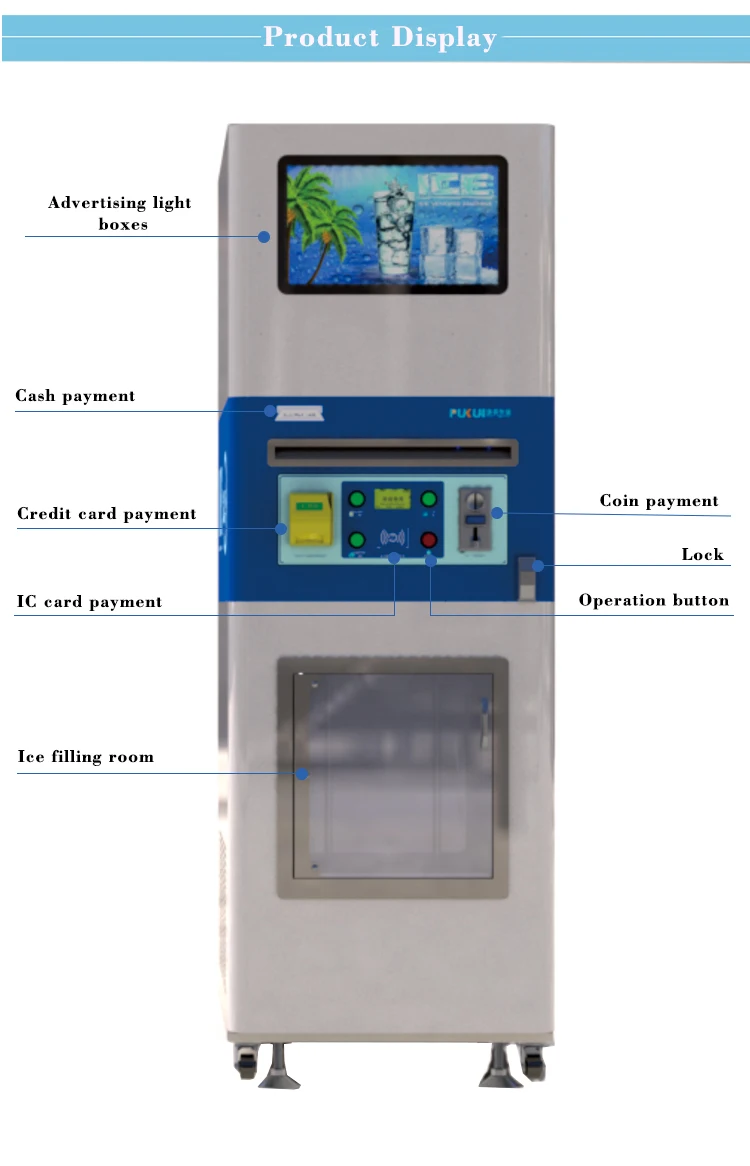 Commercial Full Auto Ice Vending Machine for Sale - PUKUI