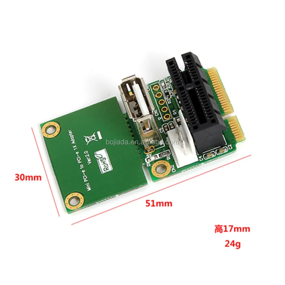 Mini Pci-e Interface To Pci-e 1x Slot Adapter Riser Card With Sata ...