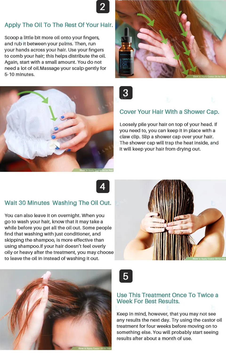 LANTHOME Castor Oil - Fast Effective Hair Growth Solutions