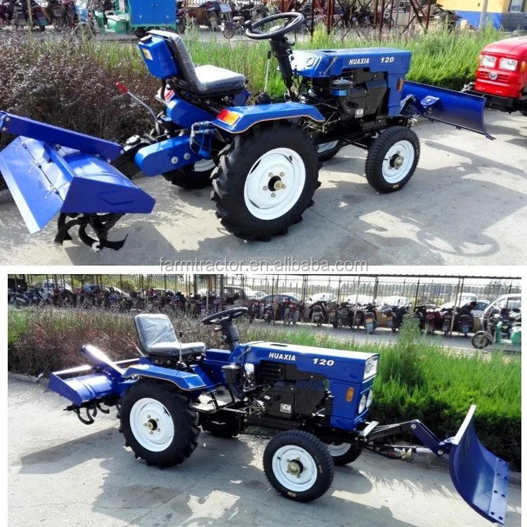 Chinese Cheap Mini Farm Tractor 12hp With Tiller,Plow,Snow Blade - Buy ...