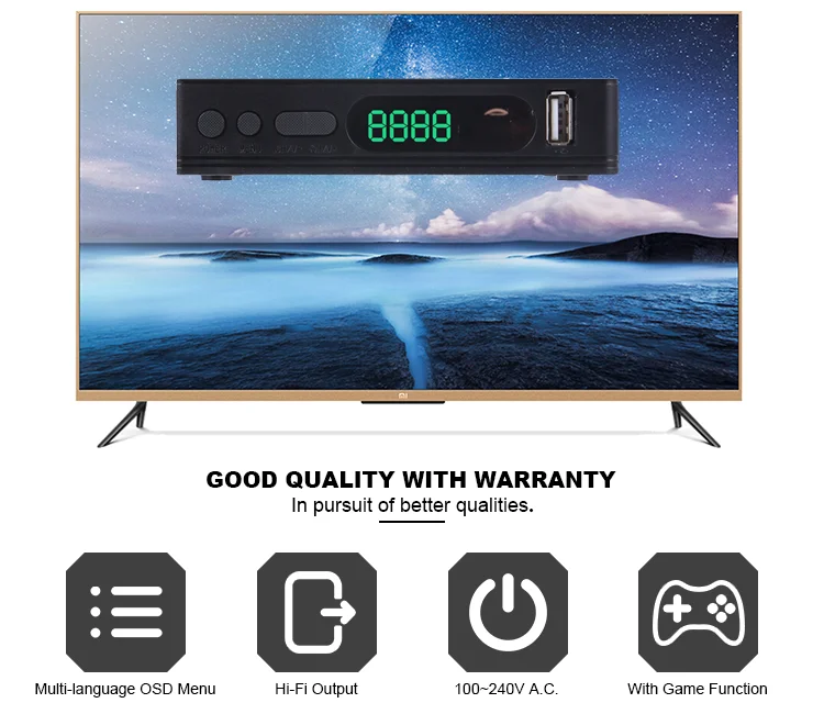 USB2.0 DVB T2 TV Tuner - Full-Hd 1080P Digital Mini TV Box