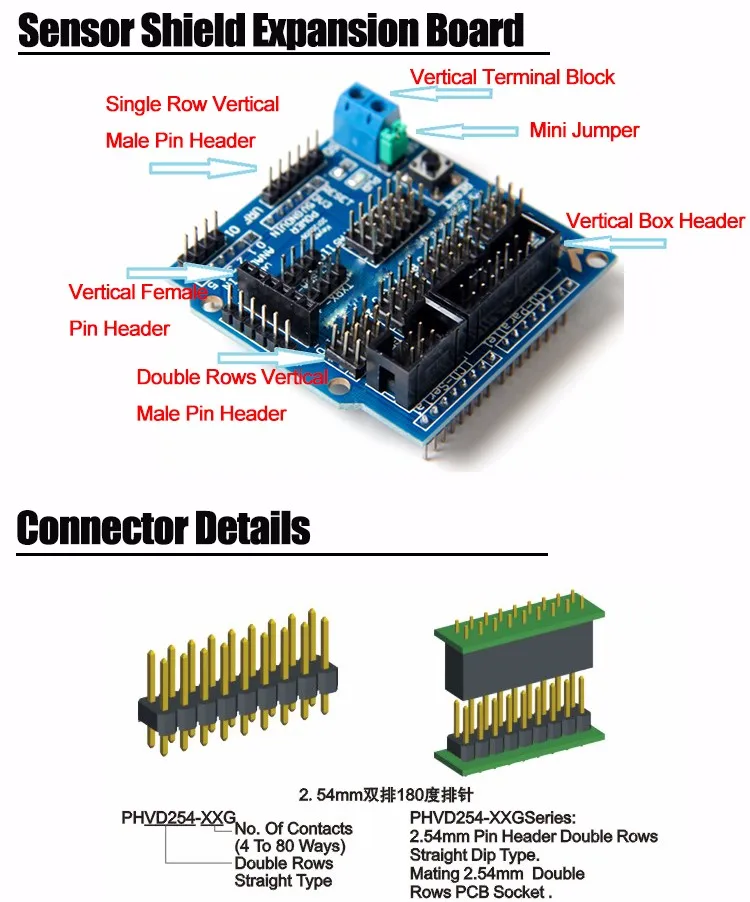I/o Expansion Connectors 2.54mm Pitch Idc Cable To Box Header 2x3 2x7 ...
