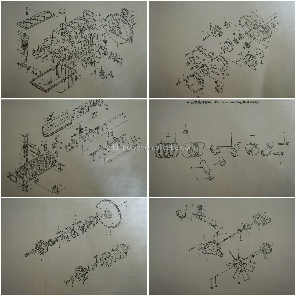 Yuchai Parts YC4108 Diesel Engine Piston Cylinder Liner Kit