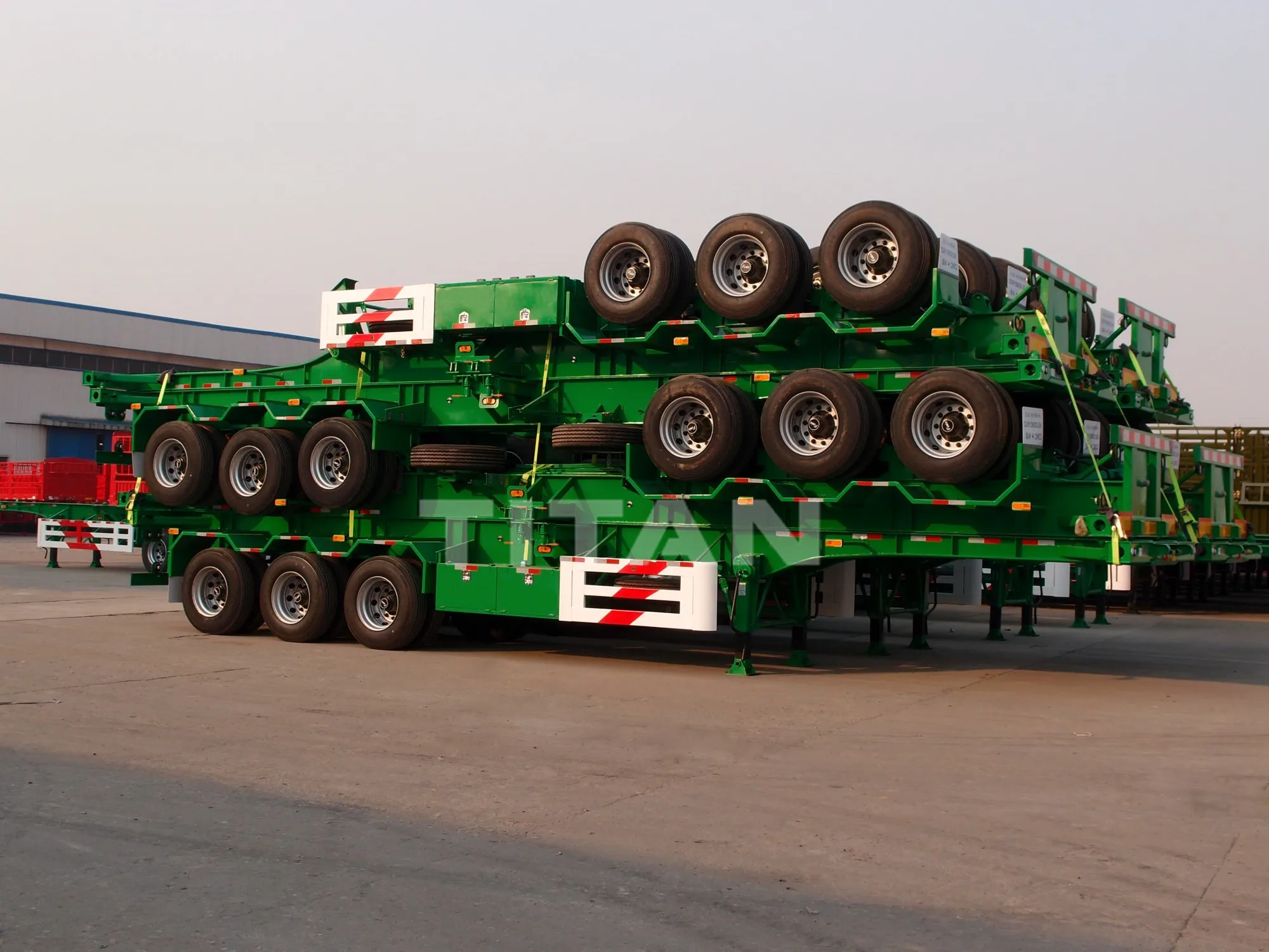 Iso Tank Container Chassis Semitrailer 20ft 40 Foot 45 Feet Cargo 3axle ...