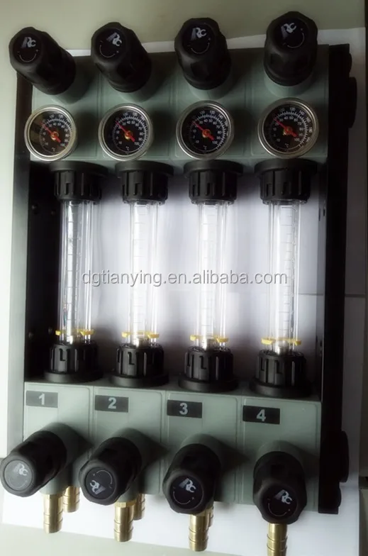 Plastic Cooling Water Flow Pressure Regulator Flow Control Manifold ...