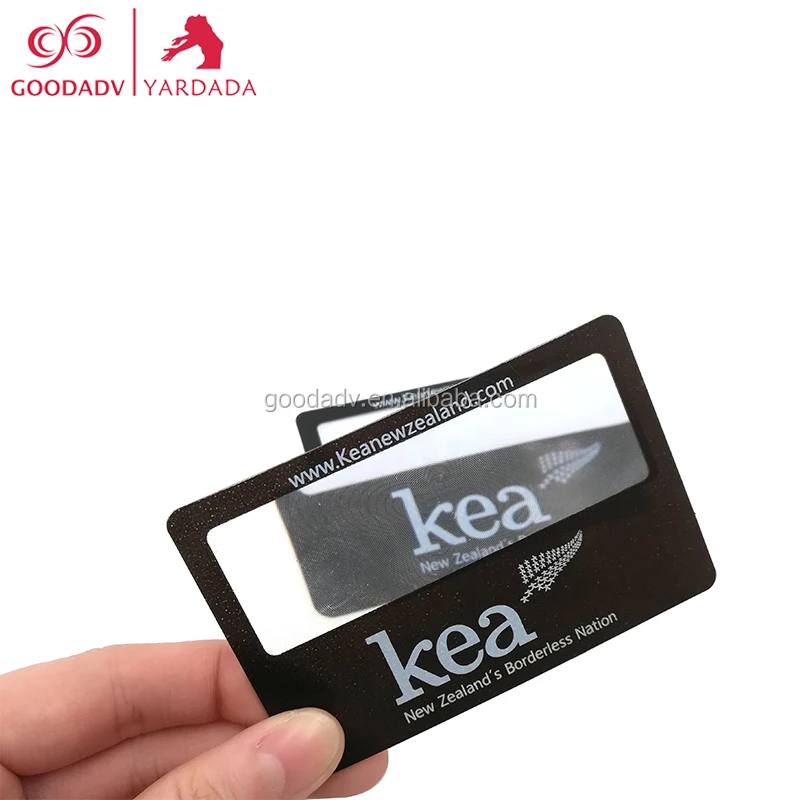 Custom Company Logo Wallet Size Pvc Bookmark Magnifier Name Card ...