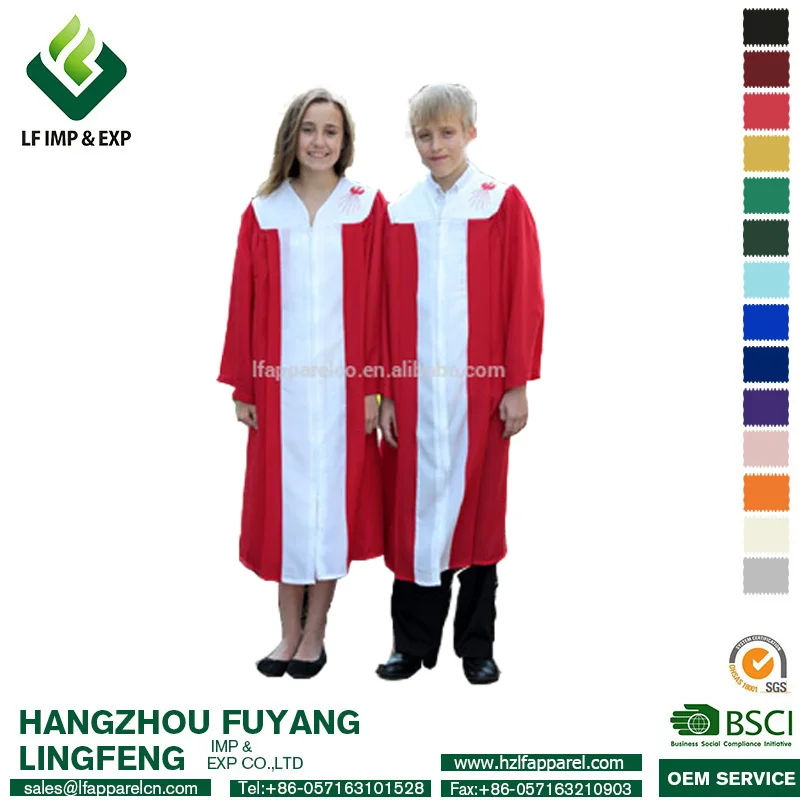 High Quality Embroidered Choir Robes In White/red Colors - Buy Choir ...