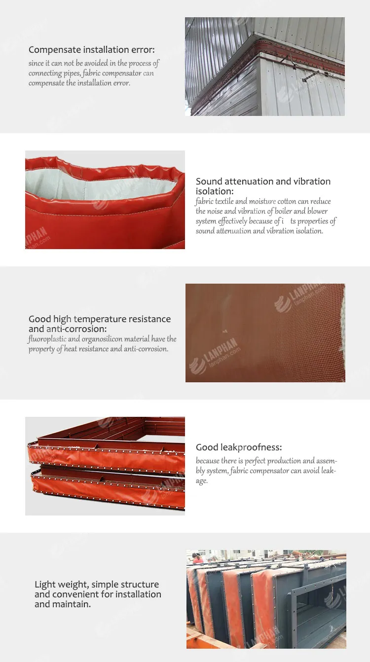 Expansion Joint Pipe Fitting - Rectangular Fabric Compensator