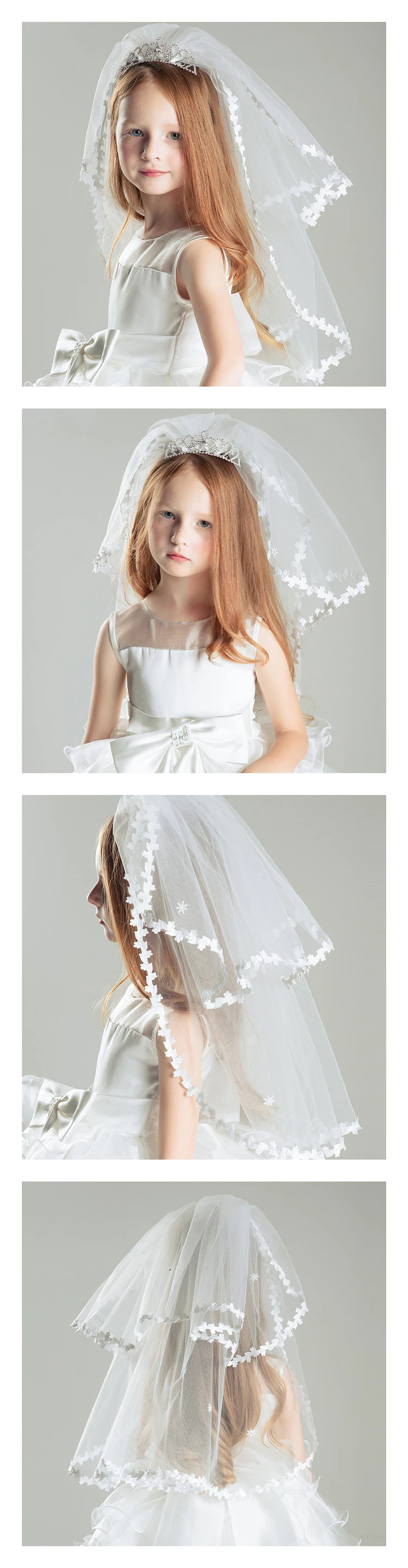 Boutique Wholesale Kids Veil Flower Girl Wedding Veils Party Baby ...