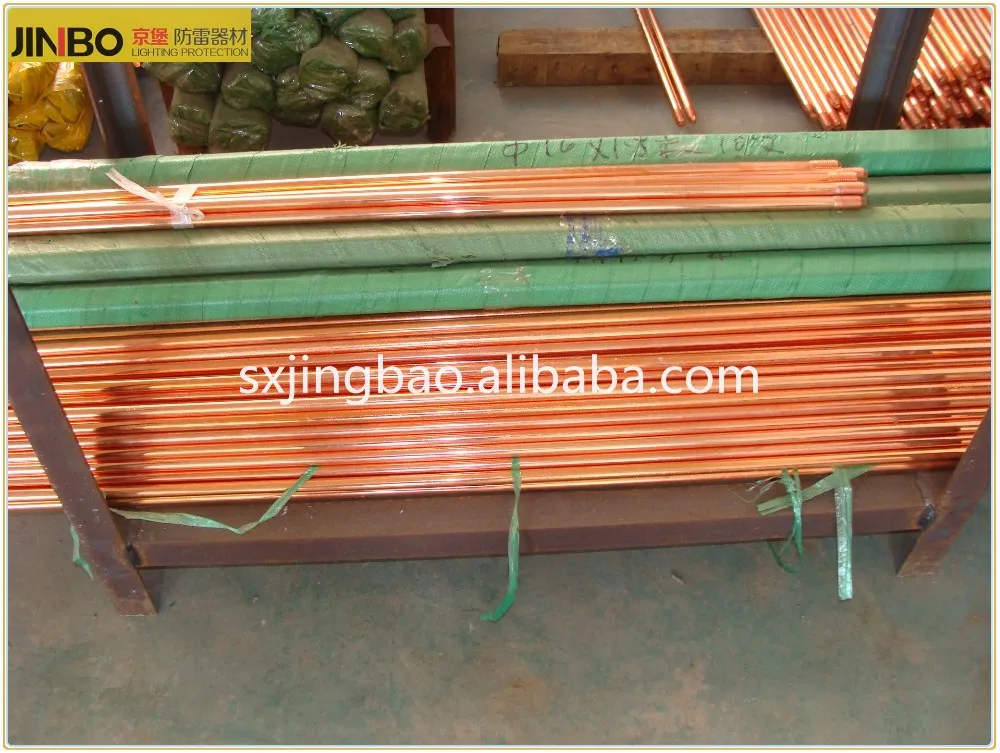 Steel Copper Clad Earth Rods For Earthing System Lightning Protection ...