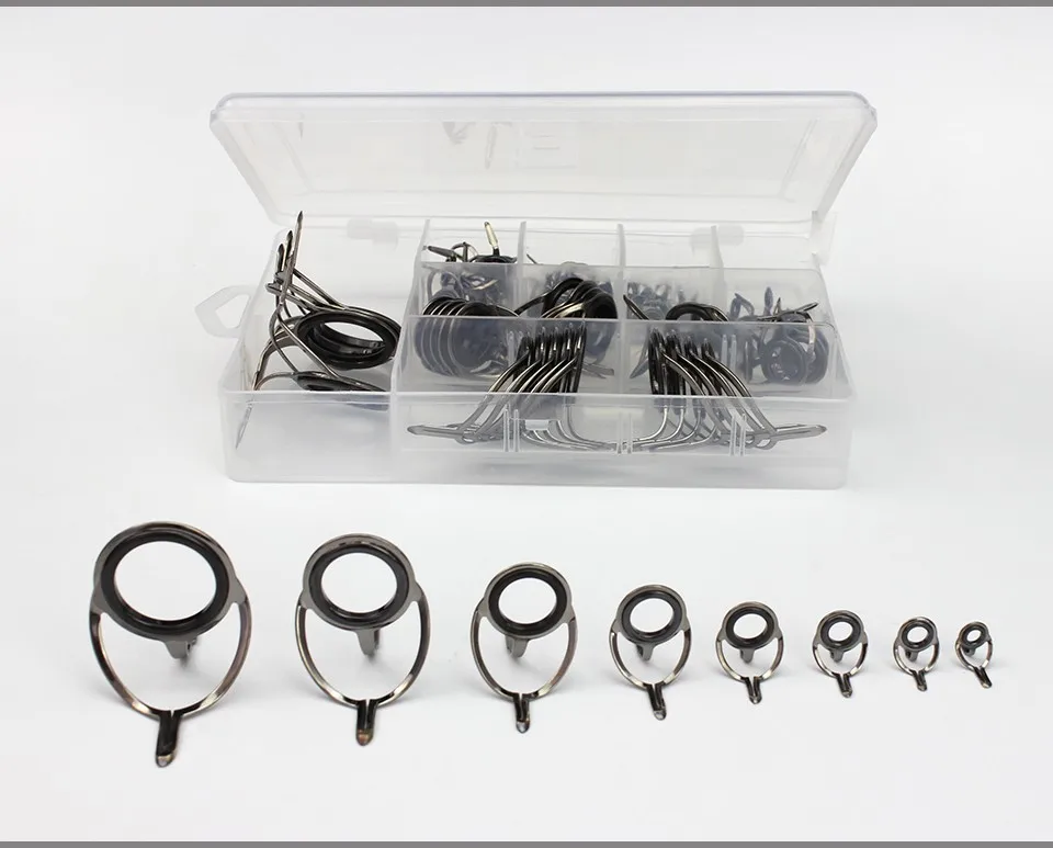 75pcs Sea Fishing Guide Ring Set - Durable & Portable