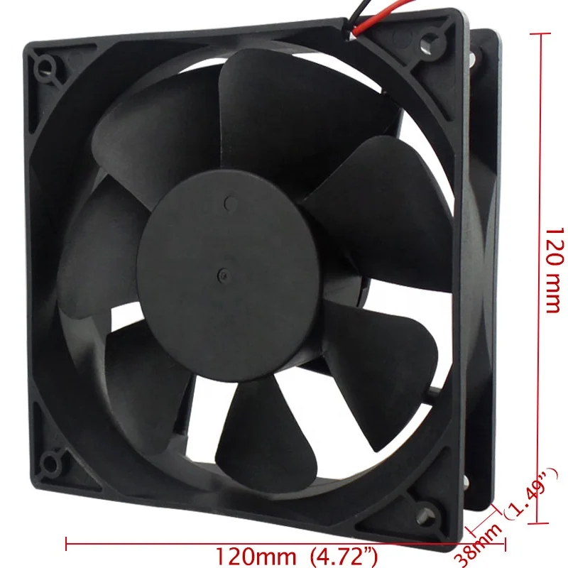 High Performance 5inch 12v 24v 48v 12038 Dc Brushless Cooling 120mm 120x120x38mm Fan - Buy Dc ...