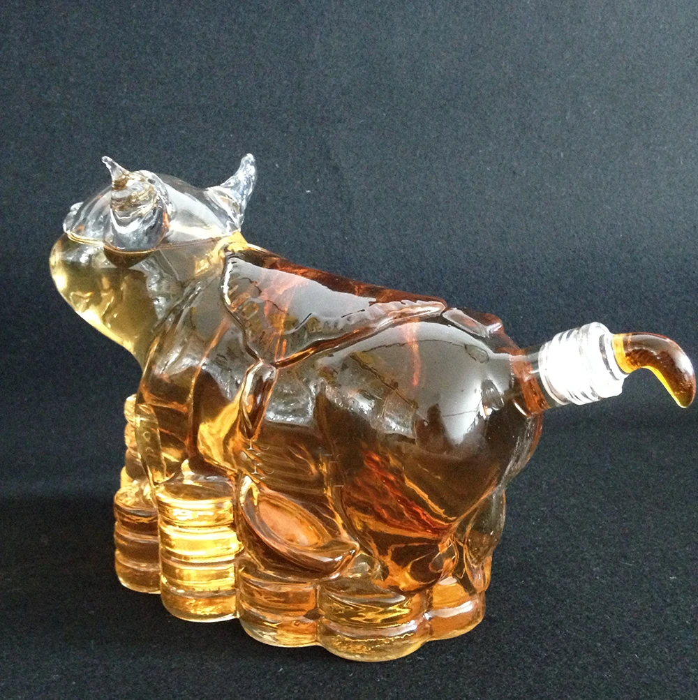 1000ml Pig Shaped Glass Bottle Pig Shaped Glass Decanter For Whiskey ...