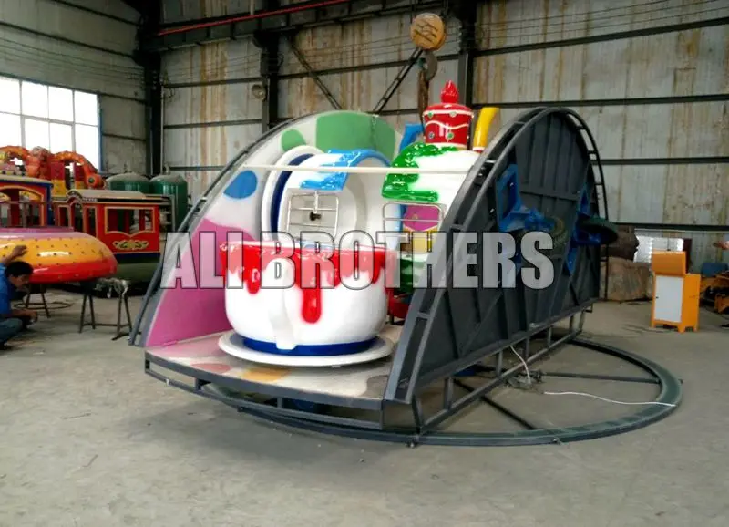 Fun and Safety: Amusement Park Kiddie Ride - Coffee Cup Rides with Trailer