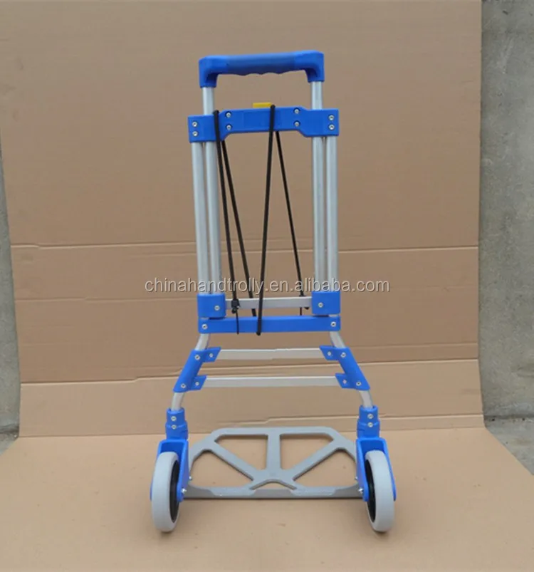 Telescope Handle Type Foldable Hand Luggage Trolley Two Wheel Aircraft ...