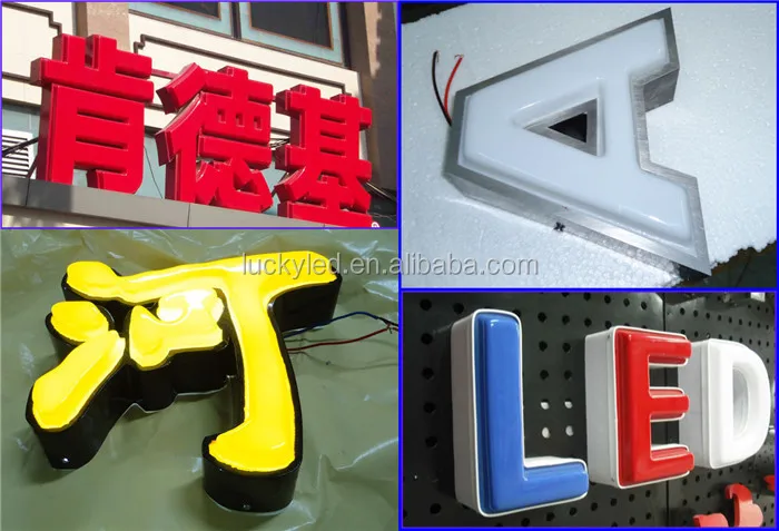 Colorful Front Lighted Acrylic Vacuum Forming Sign Letters - Buy ...