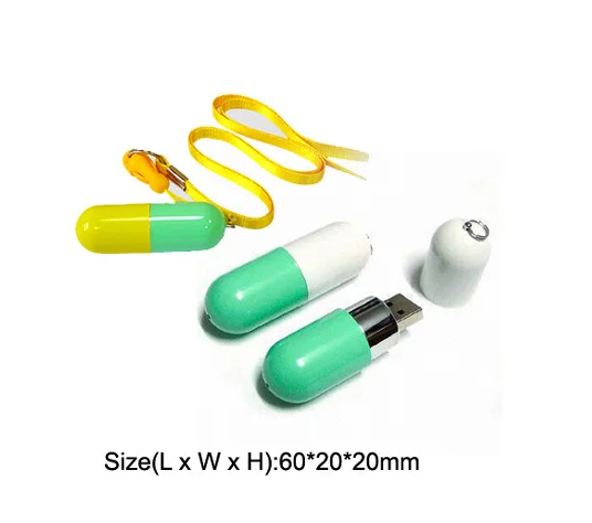 Pill Shape Usb Memory Usb Stick 32gb Plastic Usb Flash Drive With Rope ...