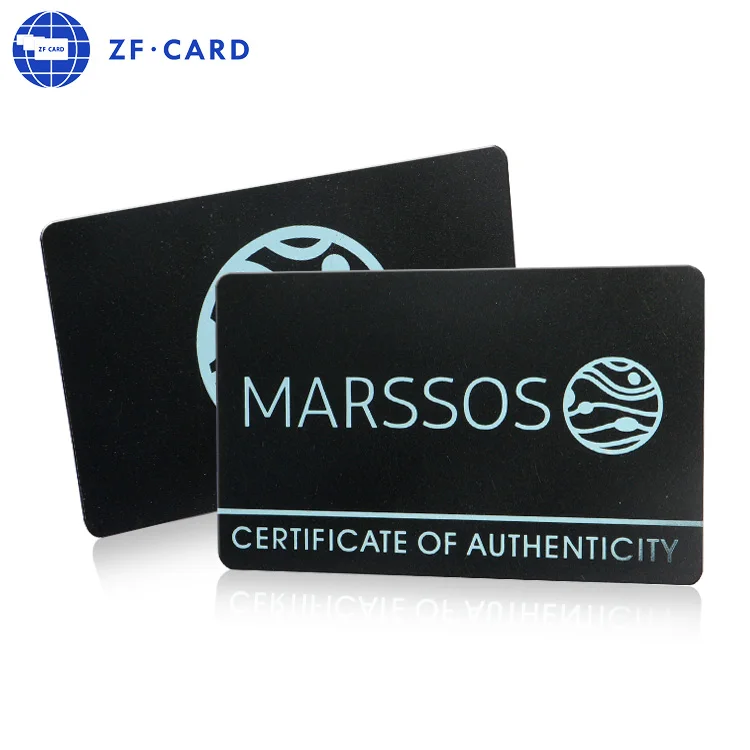 Matte Simple Authenticity Certificate Card - ZF-CARD