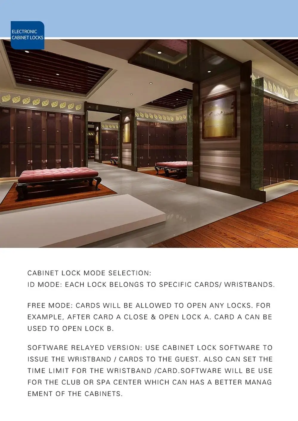 Smart Digital Electronic RFID Card Cabinet Locker Lock for Sauna Center