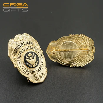 High Quality Design United States 3d Metal Chaplain Badge Gold Custom ...