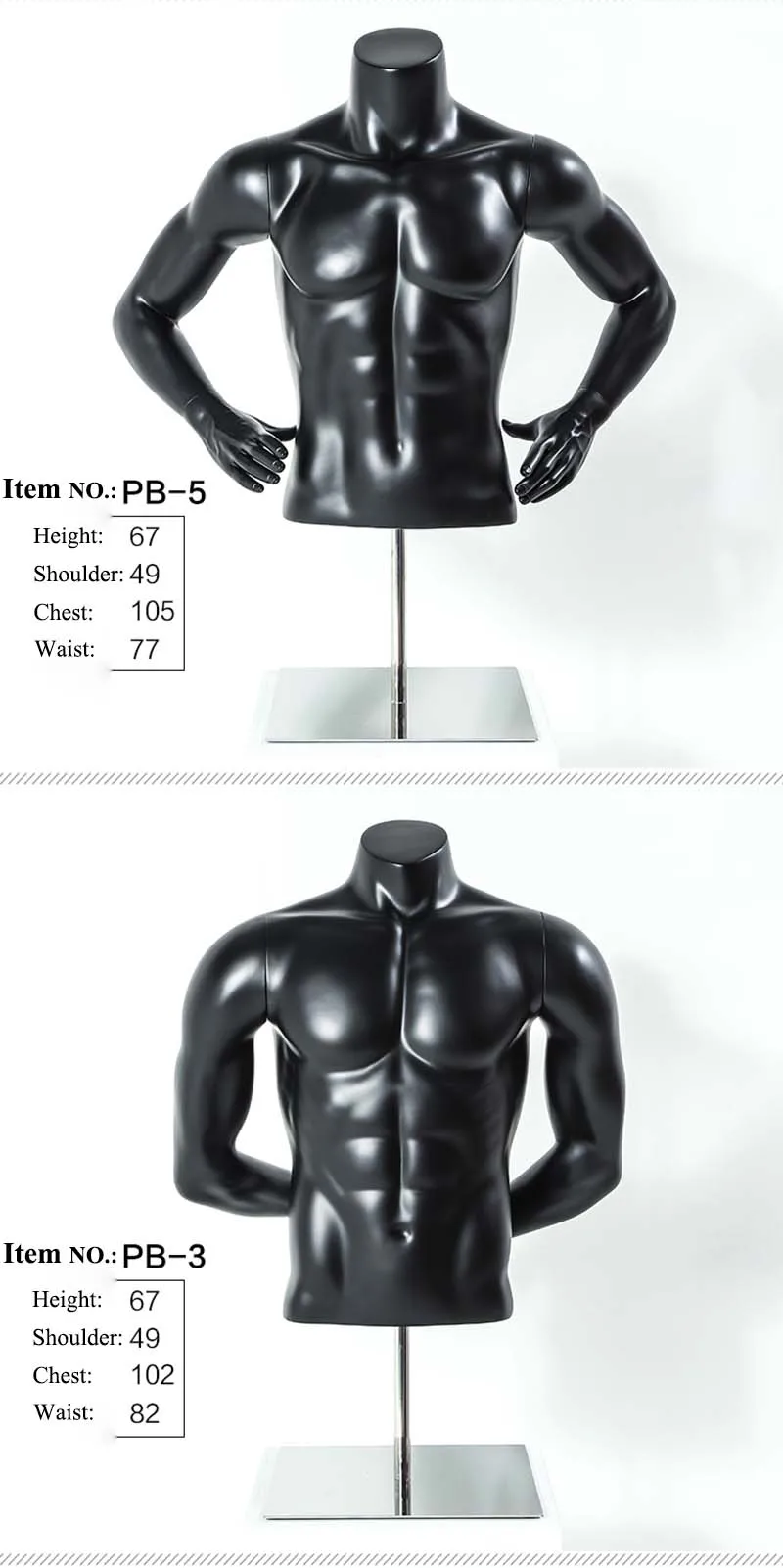 Fashion Upper Body Muscle Fiberglass Bust Torso Male Mannequin - Buy ...