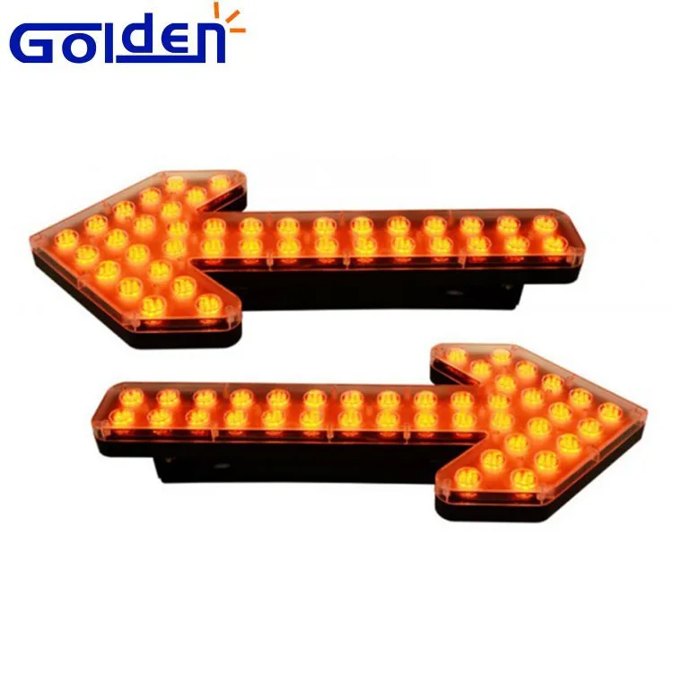 Road Sign Construction Vehicle Warning Directional Amber Led Arrow ...