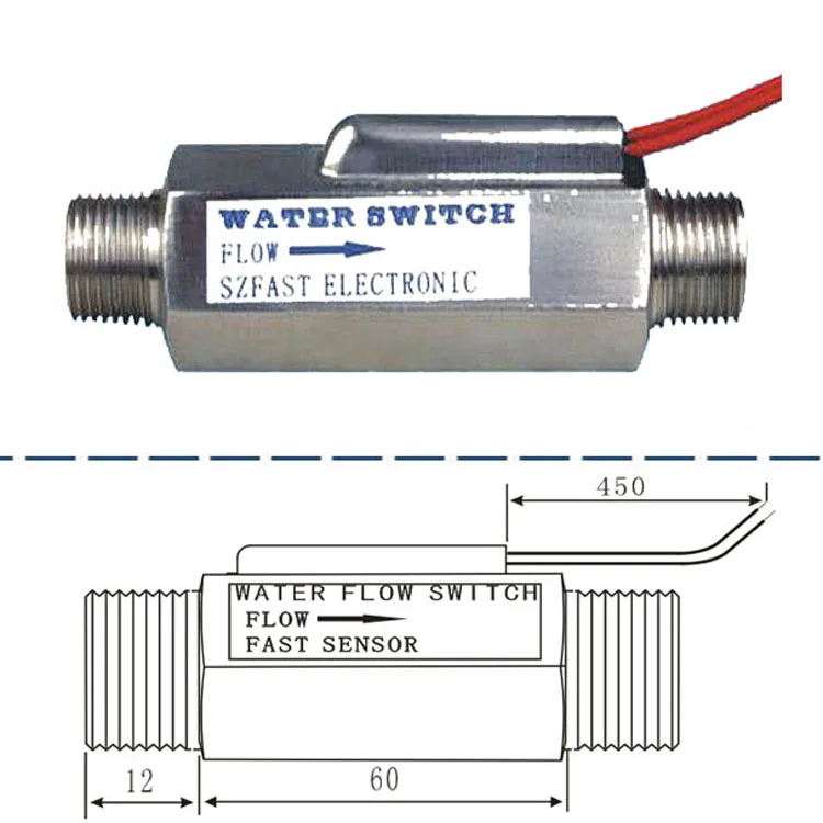 Fs-2s Sus 304 Electronic Water Magnetic Flow Switch For Heater - Buy ...