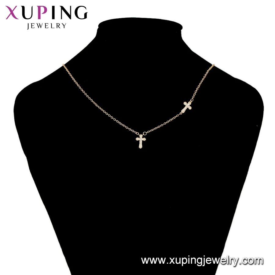 Wholesale Fashion Jewelry - 18k Gold Color Cross Necklace