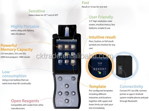Biolum-III best selling Portable ATP Bacteria Meter ATP Hygiene ...