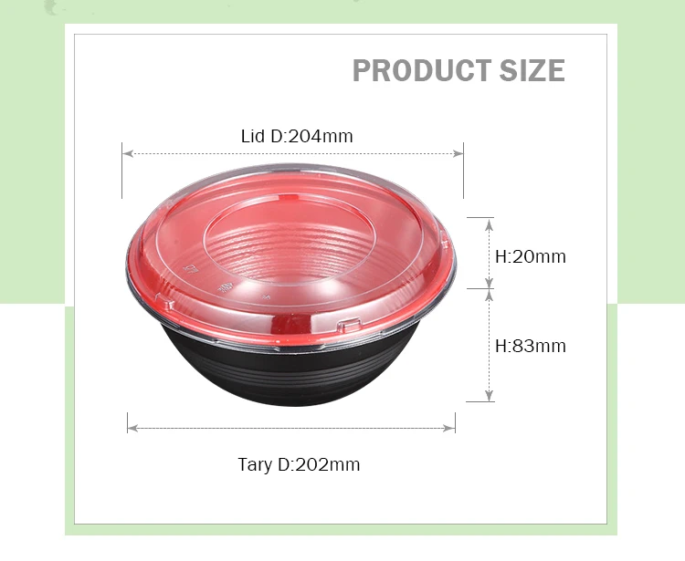 Eco Friendly Heat Resistant Plastic Round Take Away Disposable Pp ...