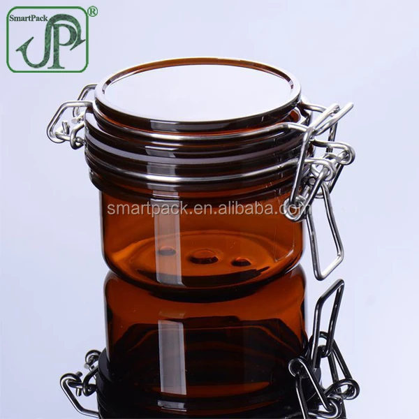 Wholesale Amber Clip Top Cap 120g Airless Kinler Jar