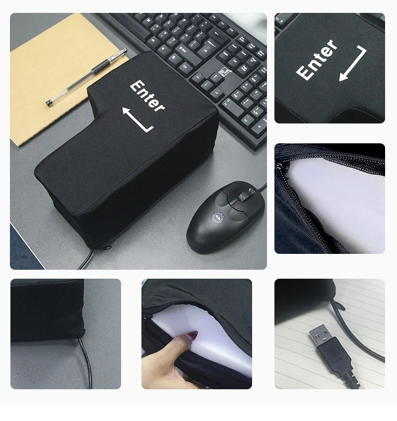 Big Enter Pillow Supersized Usb Big Enter Key Decorative Pillows Office ...