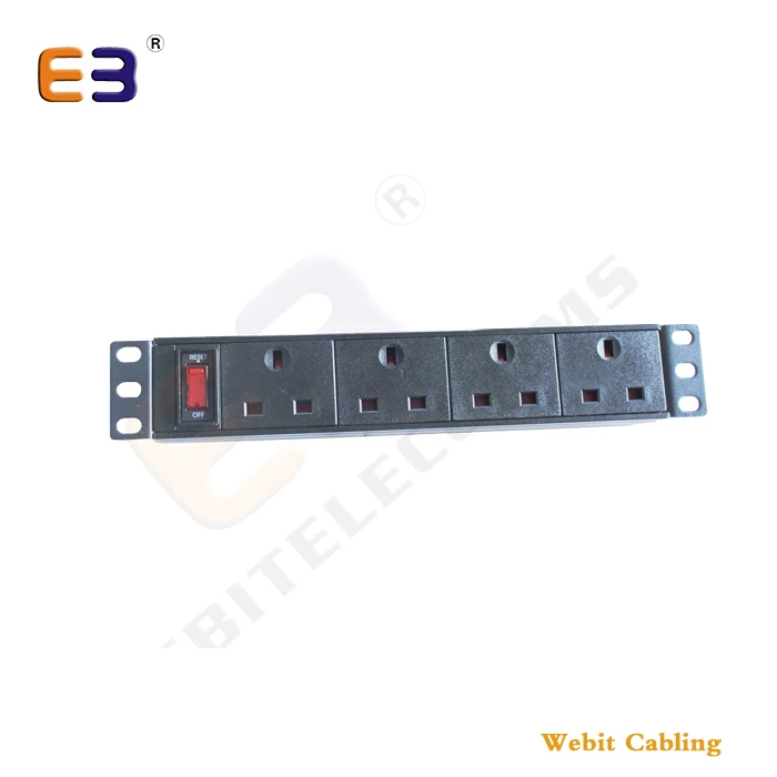 1u Horizontal Non-standard 10 Inch 4 Way Switched Uk Pdu - Buy 4 Way ...