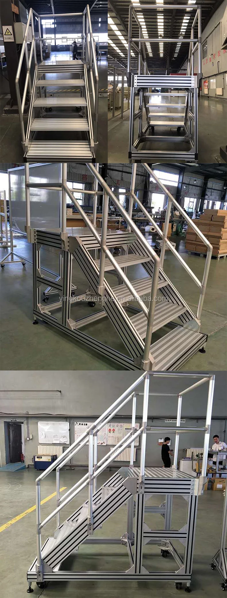 Aluminum Step Structure Platform System Ladder With Platform - Buy Step ...