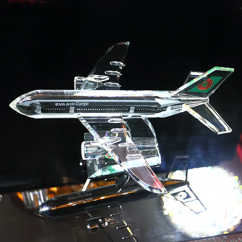 Exquisite Crystal Airplane Model Glass Aircraft For Photography ...