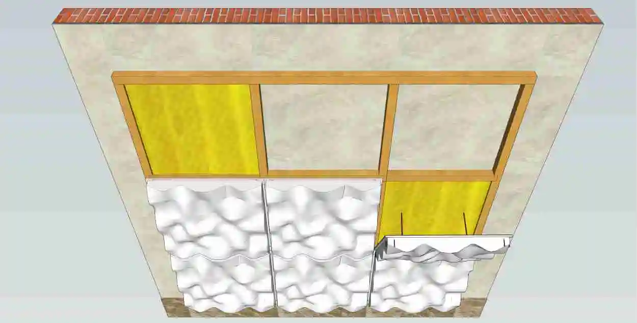 Acoustical Diffuser Wall Panel with LED for Studio Equipment